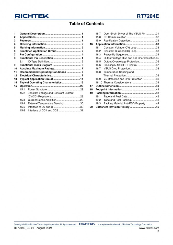 RT7204E datasheet page 3