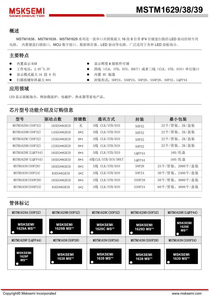 MSTM1639 datasheet page 2