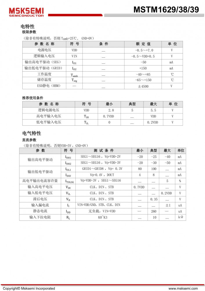 MSTM1639 datasheet page 6