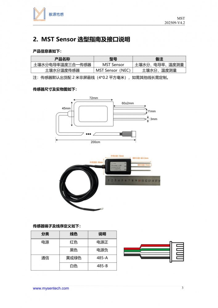 MST Sensor manual page 5