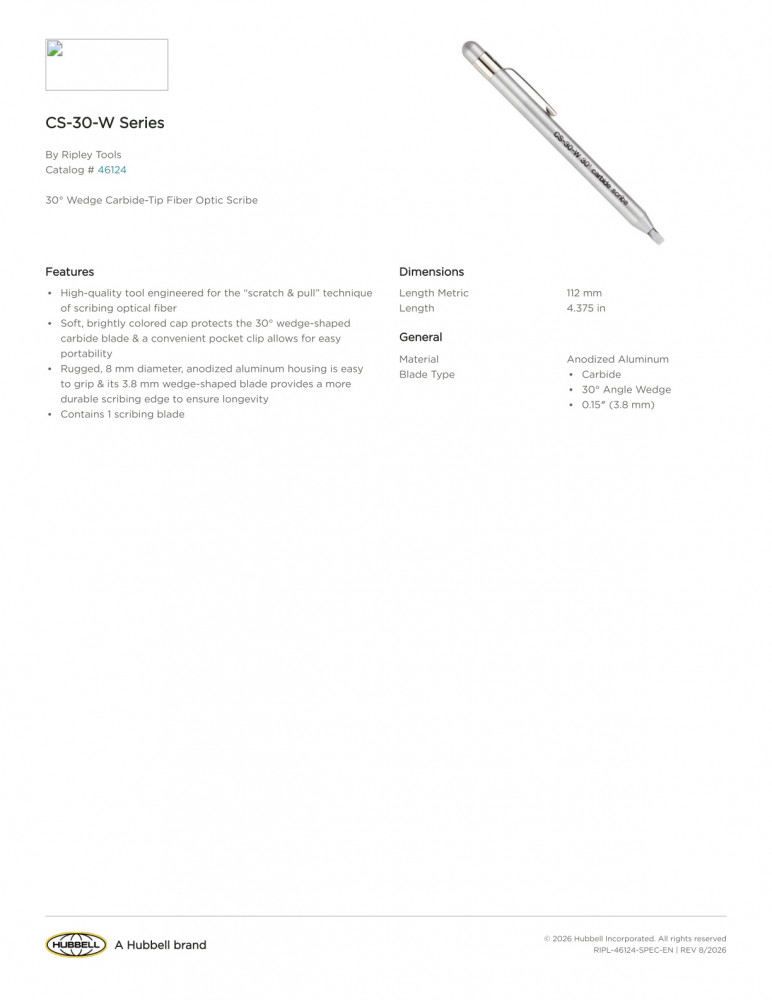 Technical document image for Burndy catalog 46124