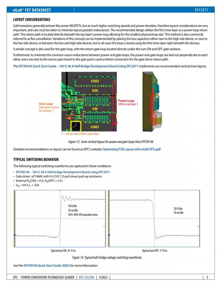 EPC2071 technical document page 5