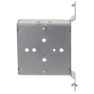 4 in. Square Box, Welded, 1-1/2 in. Deep with AC/MC/Flex Clamps, Three 1/2 in. KO's and One TKO, UBS, FS Bracket, Flush for sale