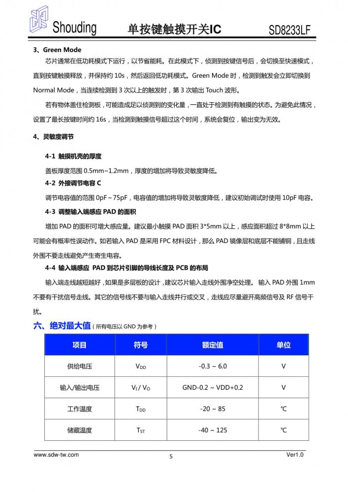 SD8233LF datasheet page 5