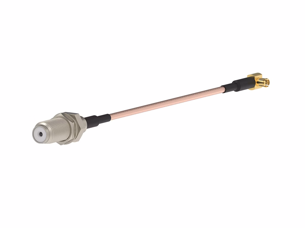 Type N Straight Plug to Stripped and Formed Belden 1673B Cable, 115.82mm Length, 50 Ohms, Bag