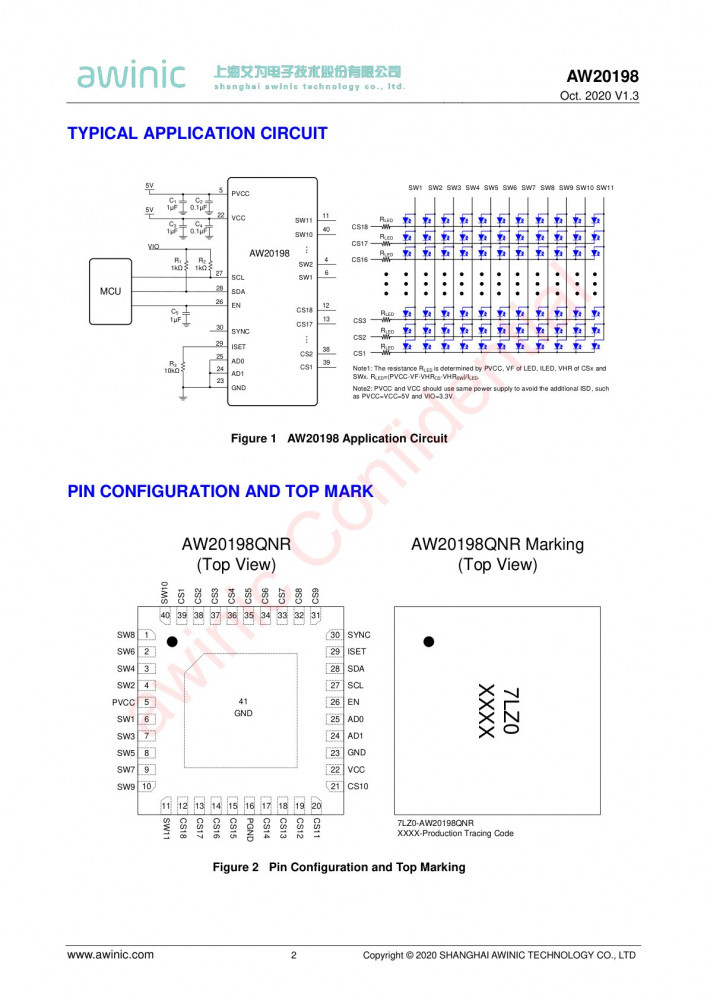AW20198QNR datasheet page 2