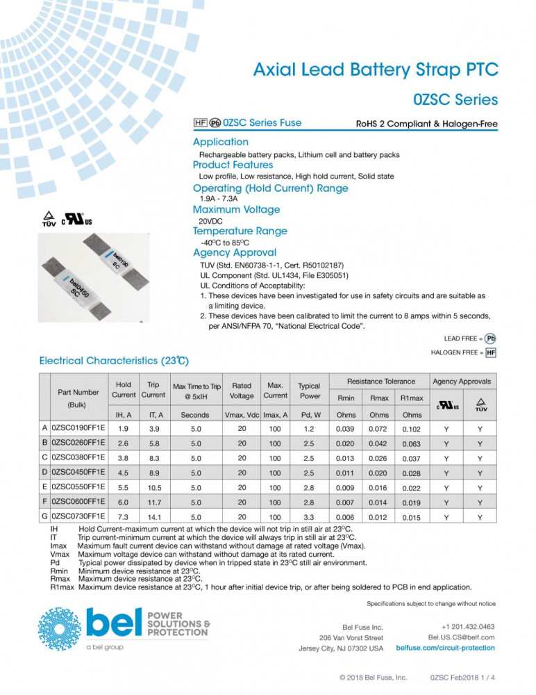0ZSC series datasheet page 1
