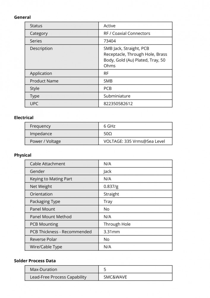MOLEX 734041630 technical document image 2