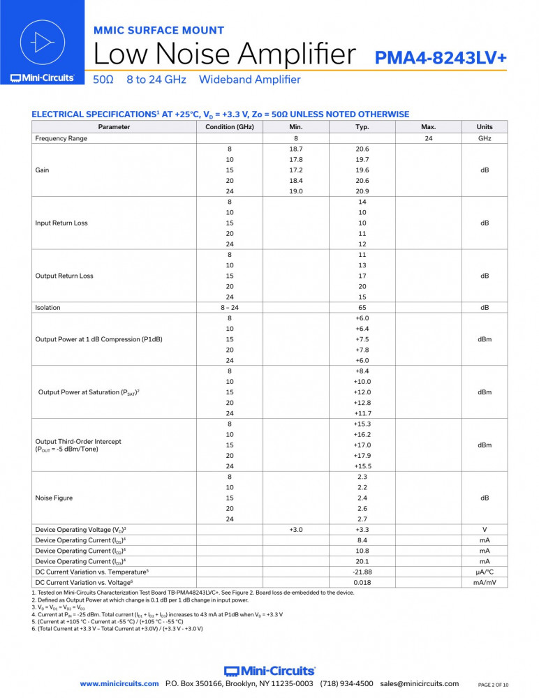 PMA4-8243LV+ datasheet page 2