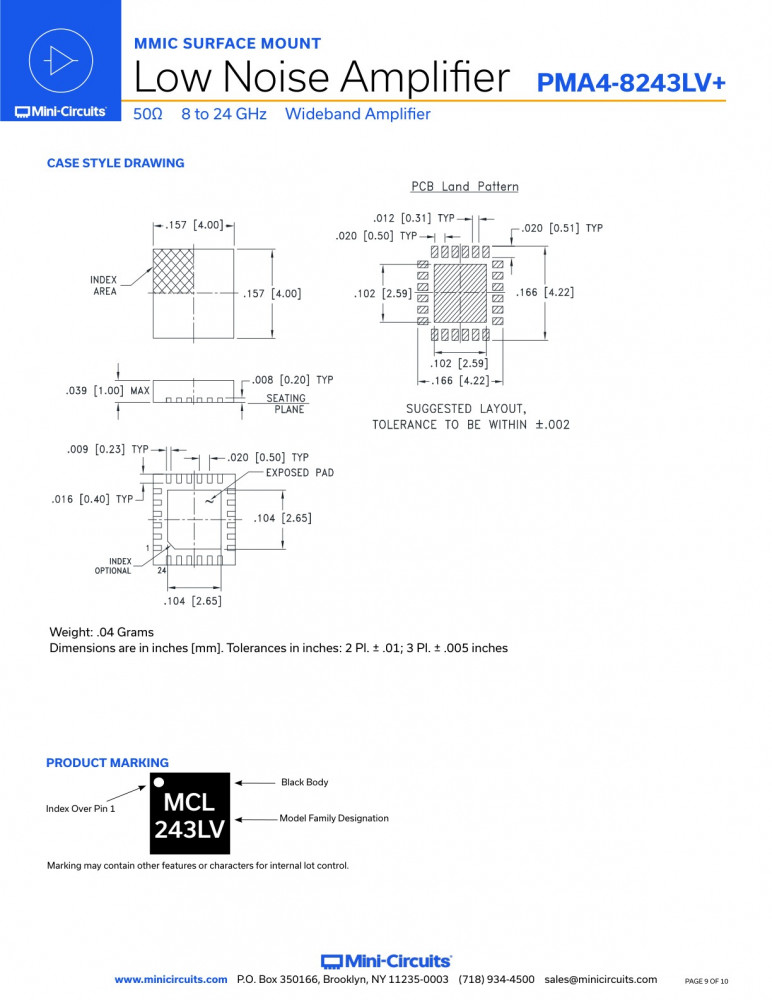 PMA4-8243LV+ datasheet page 9