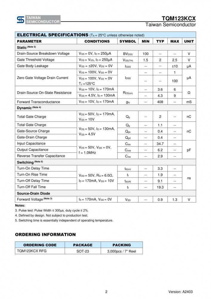 TQM123KCX datasheet page 2