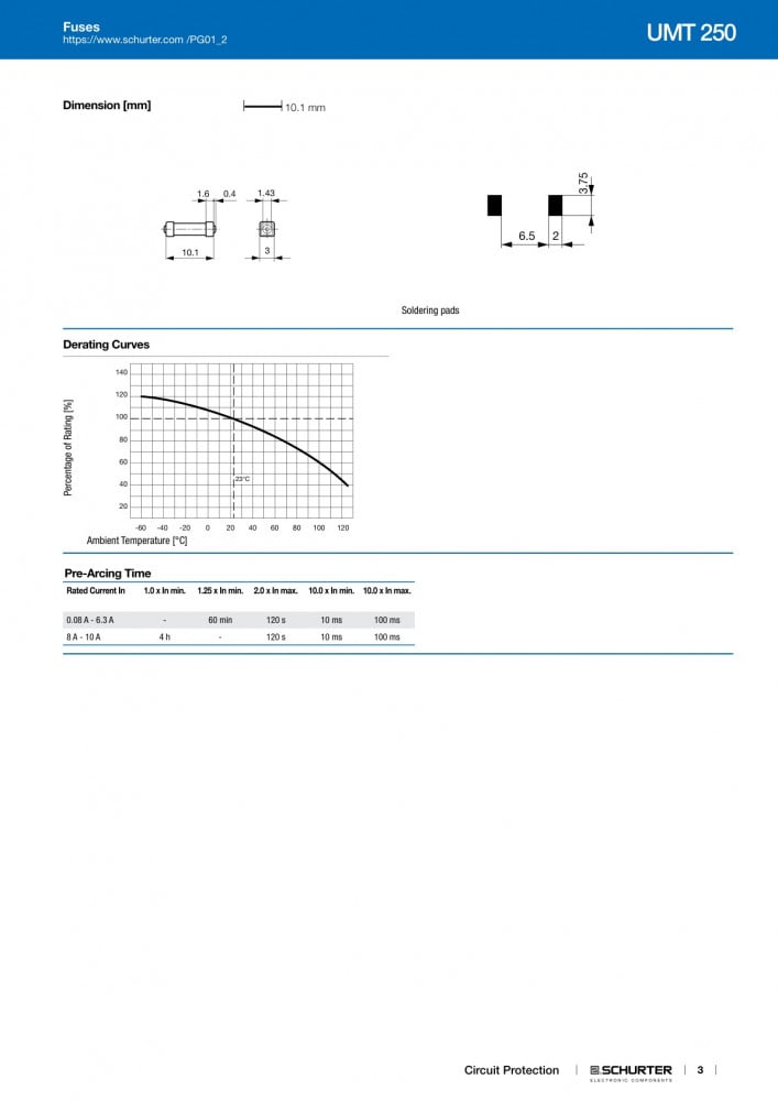 SCHURTER 3403.0172.11 datasheet page 3