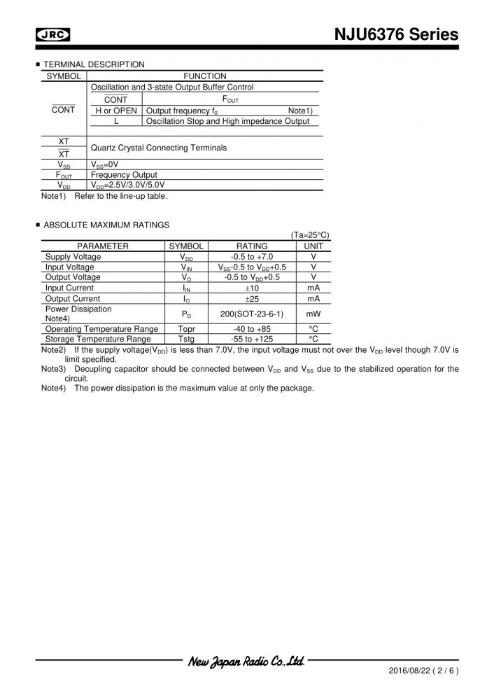 NJU6376 technical document page 2