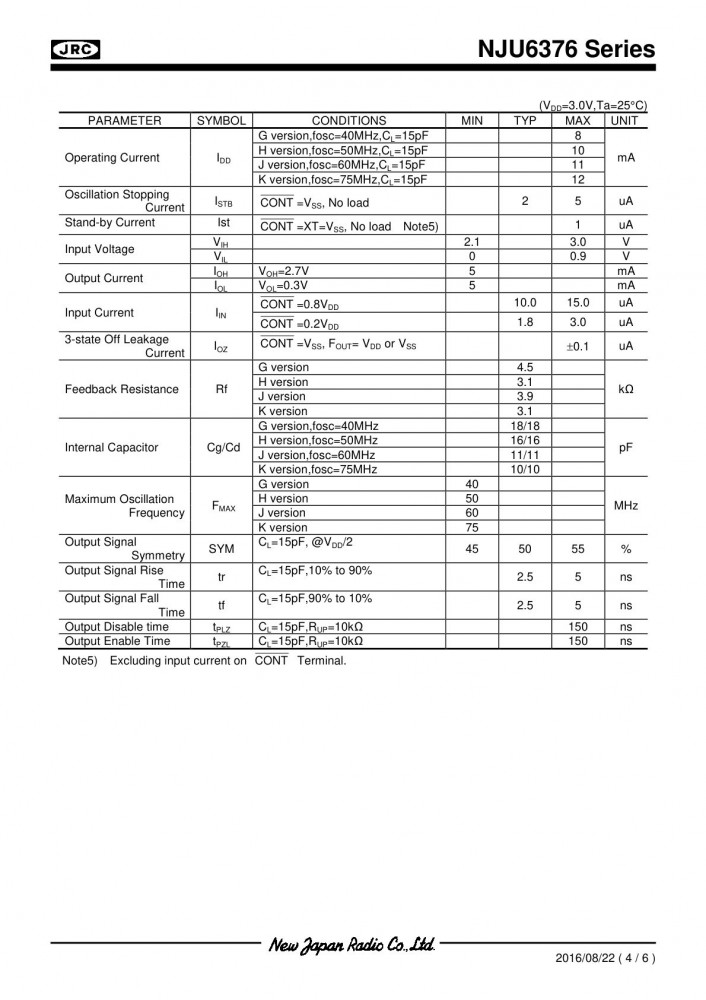 NJU6376 technical document page 4