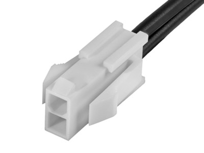 Mini-Fit Jr. Male-to-Pigtail Off-the-Shelf (OTS) Cable Assembly, Dual Row, 150.00mm Length, Tin (Sn) Plating, 2 Circuits, Black for sale