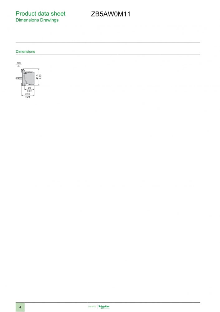 ZB5AW0M11 technical document page 4