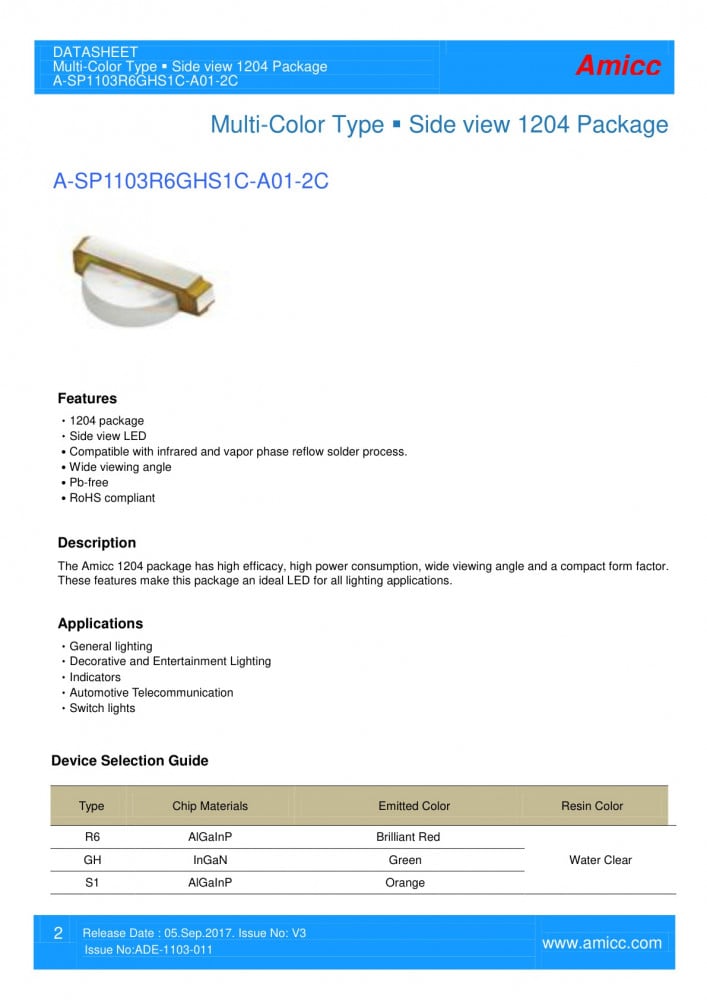 A-SP1103R6GHS1C-A01-2C datasheet page 2