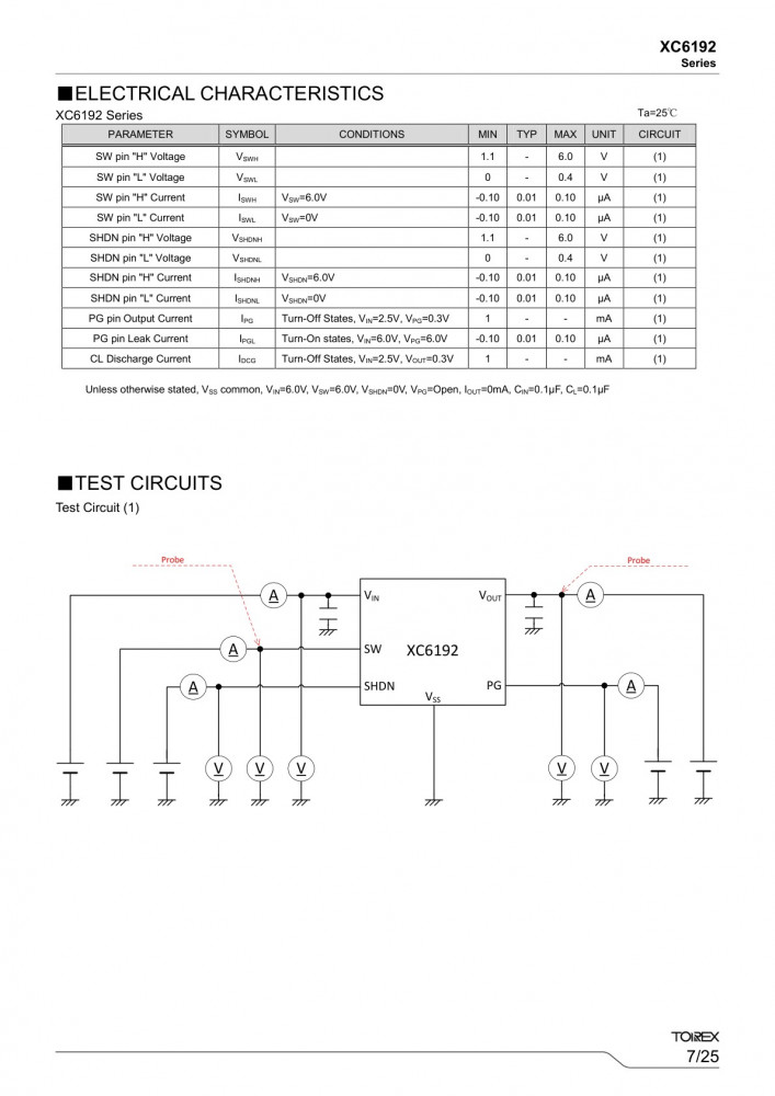 XC6192BANNER-G datasheet page 7