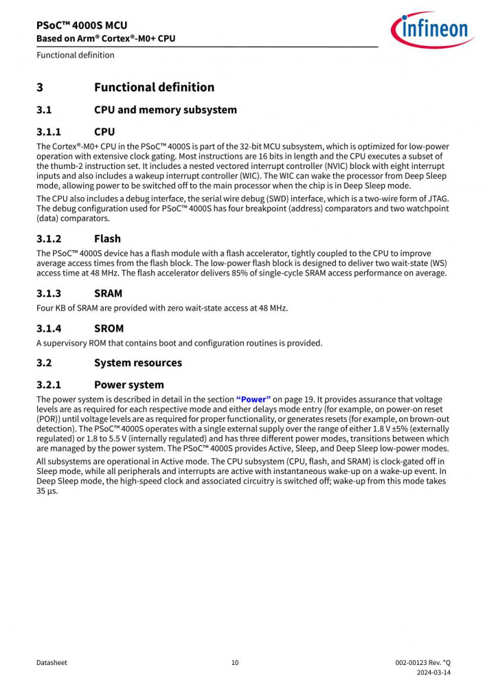 CY8C4045LQI-S411 document page 10