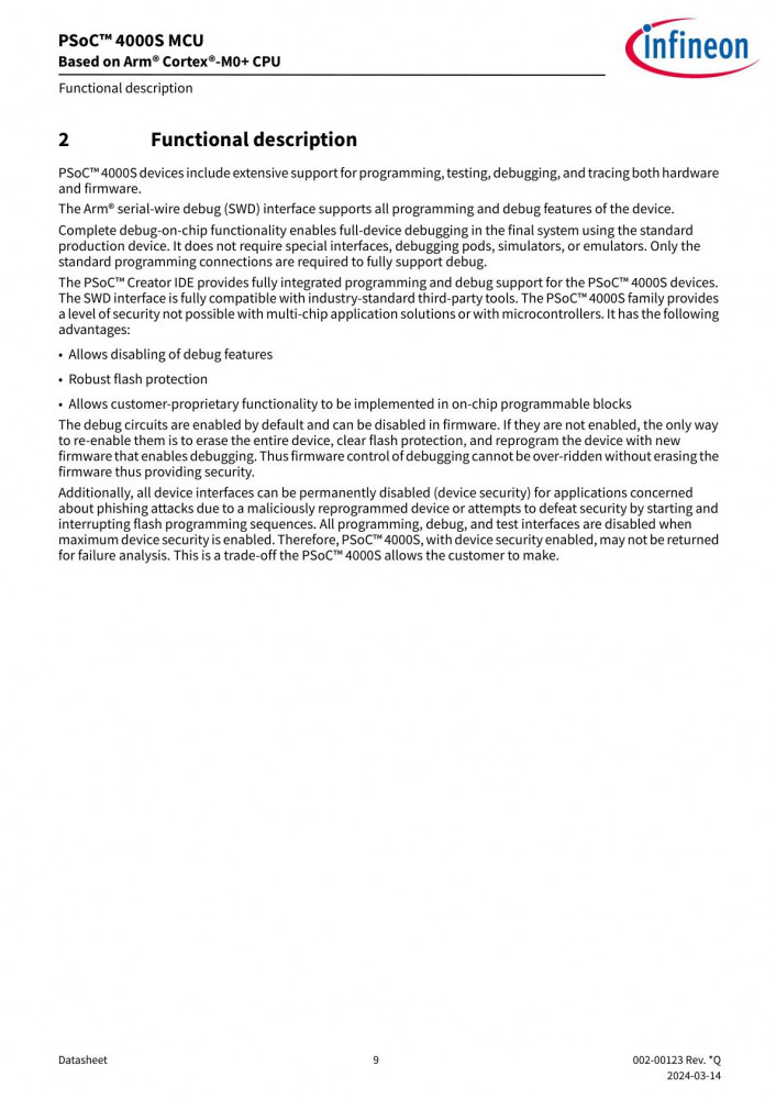 CY8C4045LQI-S411 document page 9