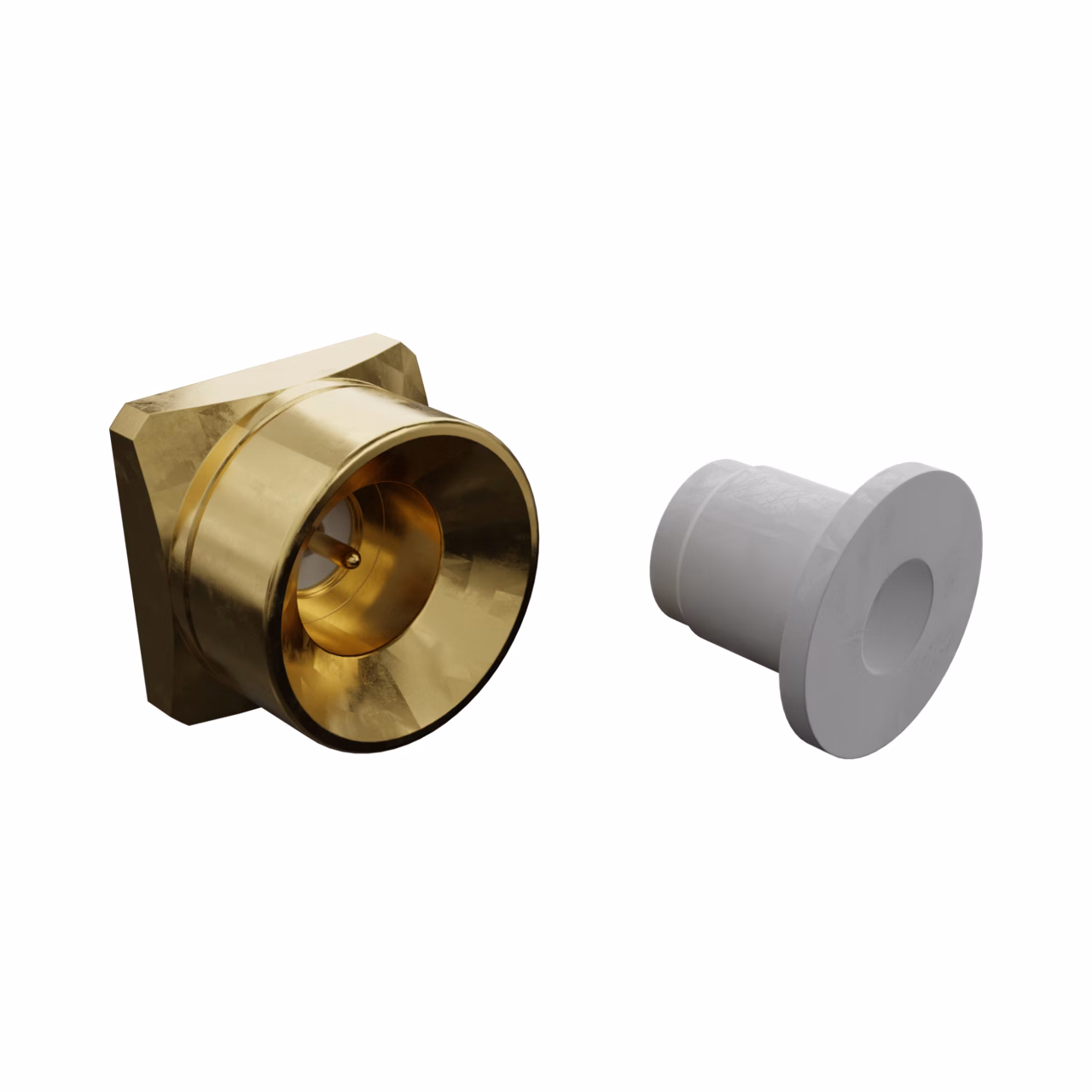 SMP Plug, Straight, Smooth Bore, Catchers Mitt, PCB Surface Mount, with Cap, Tape and Reel for sale