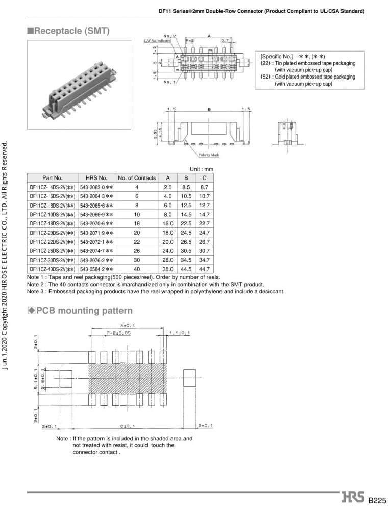 HRS DF11 datasheet page 6
