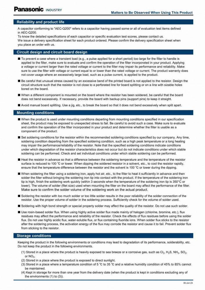 Panasonic EXC14CH product document page 6