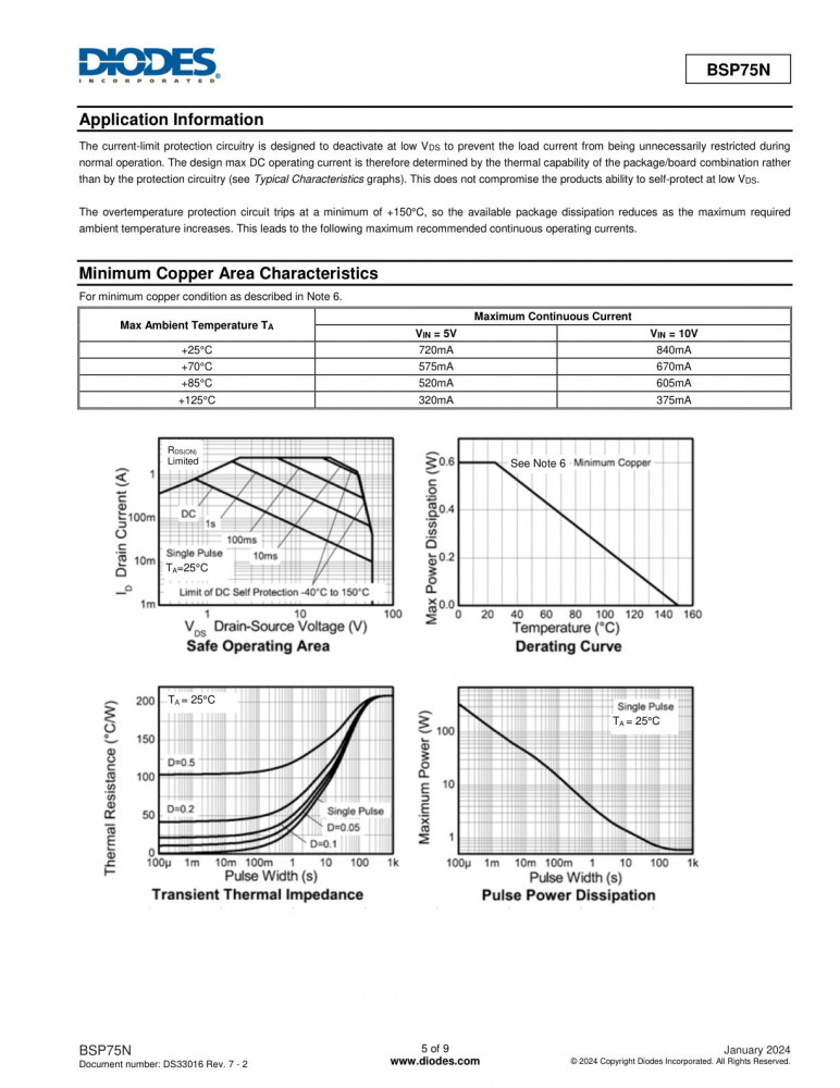 BSP75NTA datasheet page 5