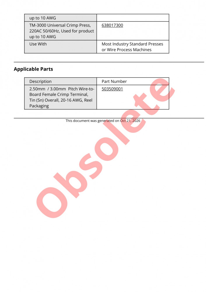 Tooling document preview, page 3
