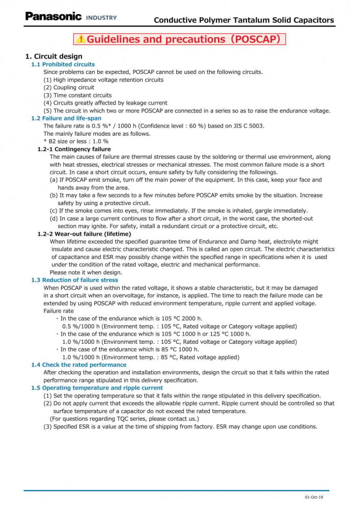 PANASONIC POSCAP catalog page 5