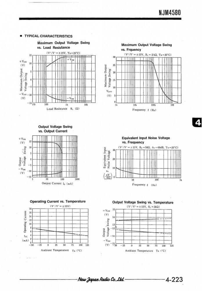 NJM4580E-TE1 datasheet page 3