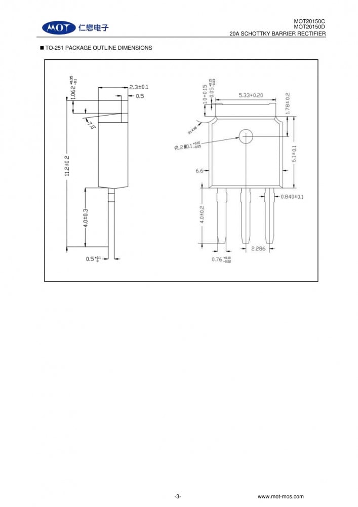 MOT20150D datasheet page 3