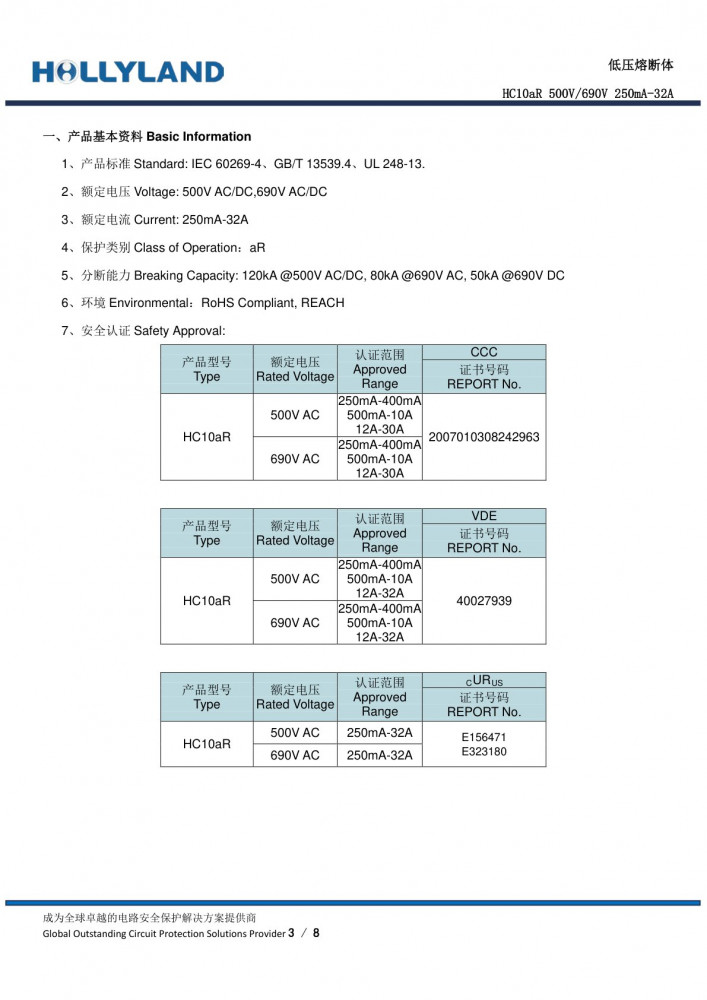 HOLLY HC10aR product specification page 3