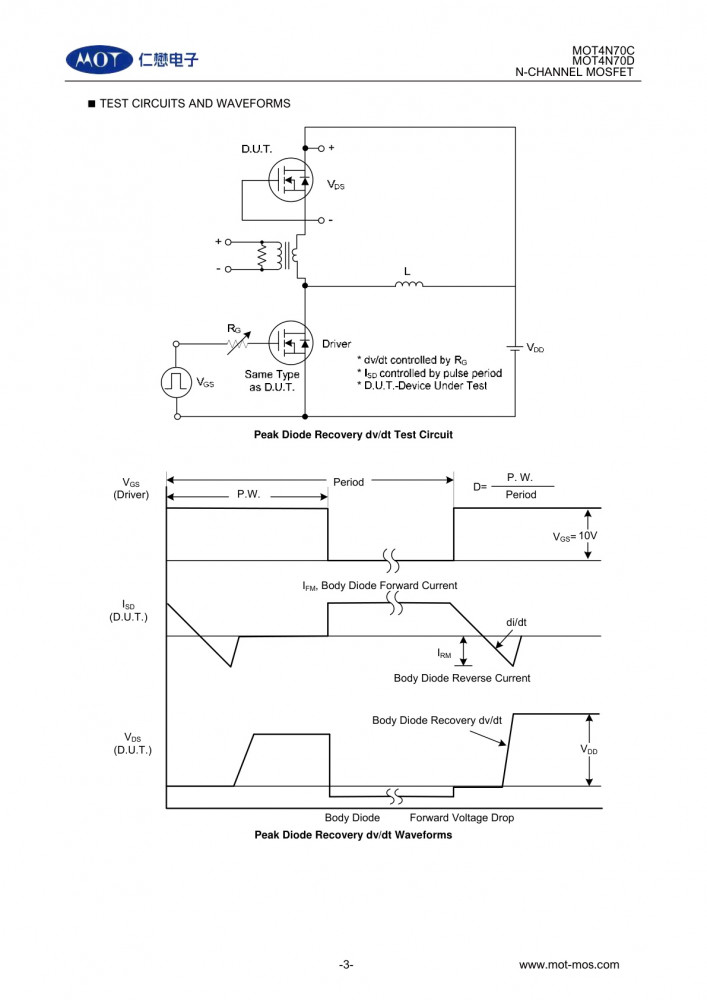 MOT4N70D datasheet page 3