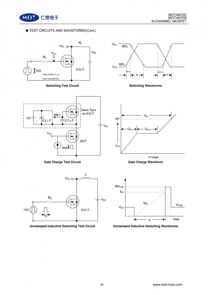MOT4N70D datasheet page 4