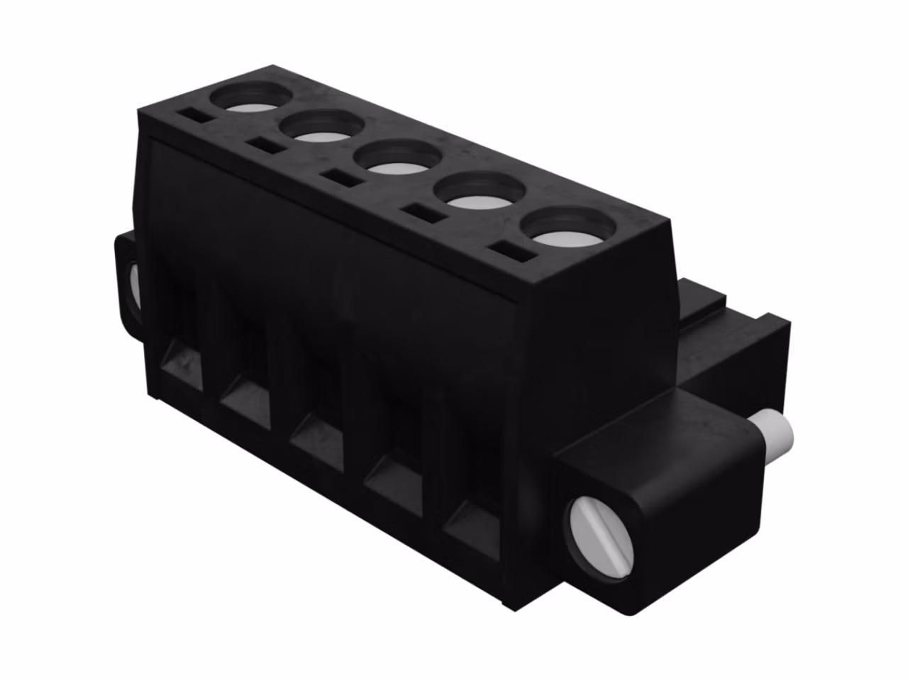 5.00mm Pitch Eurostyle Horizontal Plug, with Retention Screws and Standard Imprinting, Black, 5 Circuits for sale