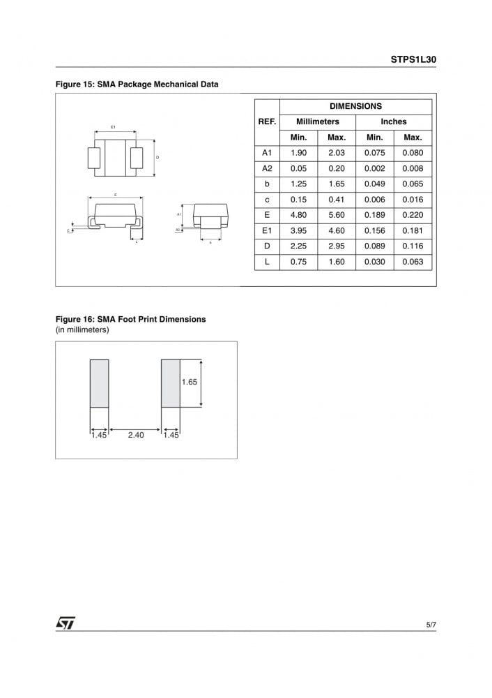 STPS1L30A datasheet page 5