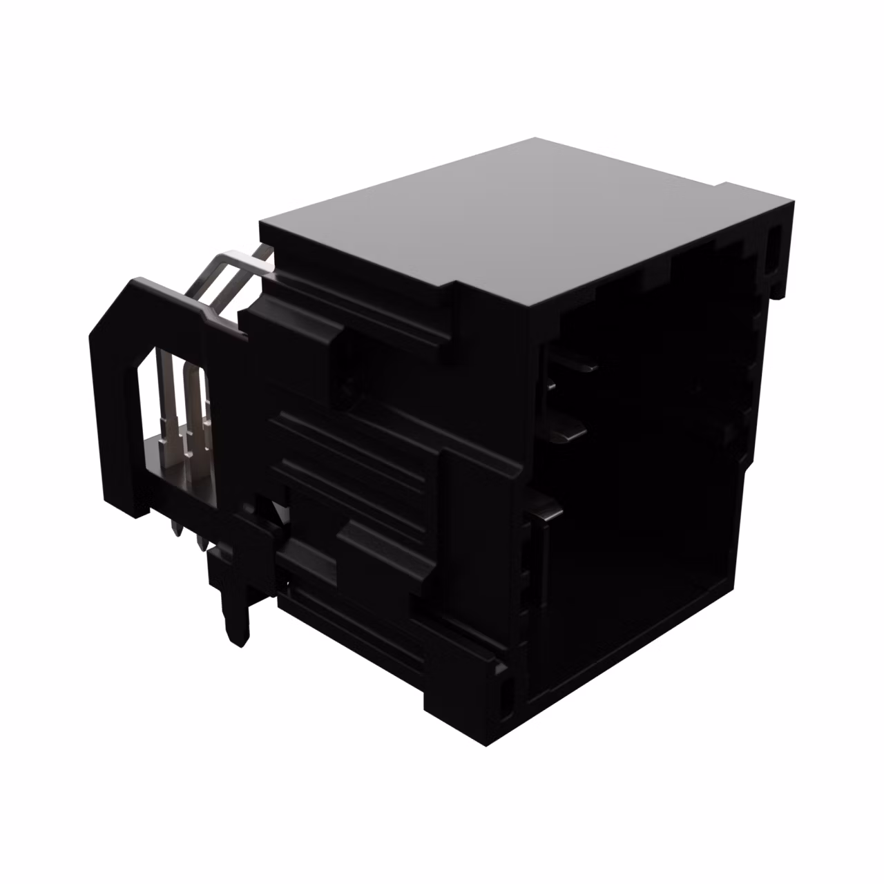 stAK50h Right-Angle Hybrid Header, 12 Circuits, Key 1, Black, Tray for sale