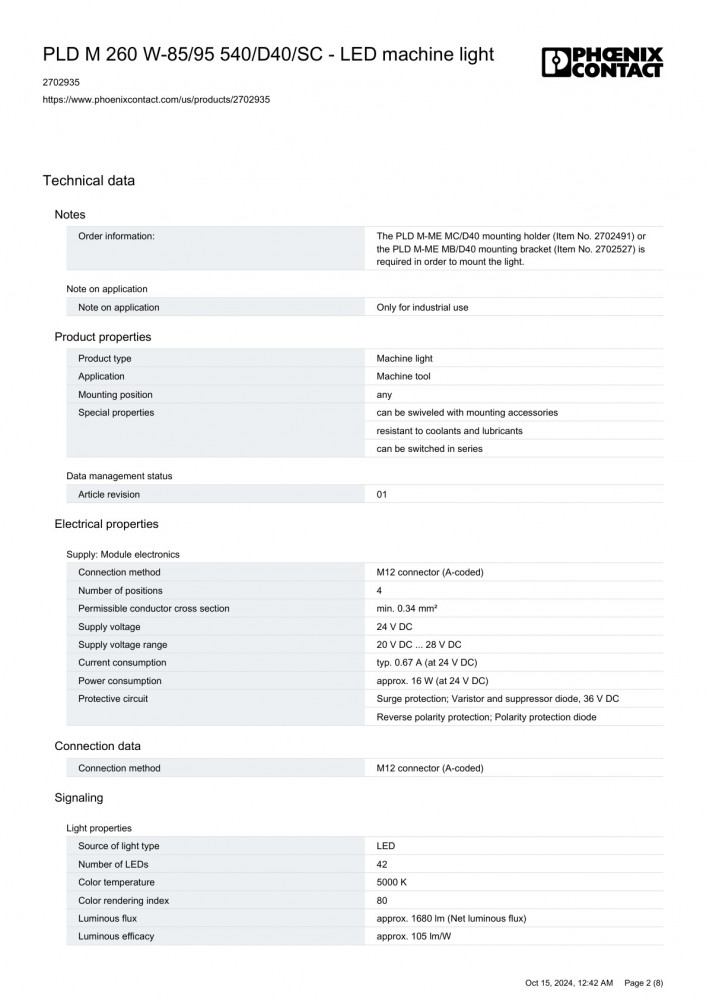 Phoenix Contact 2702935 product document page 2