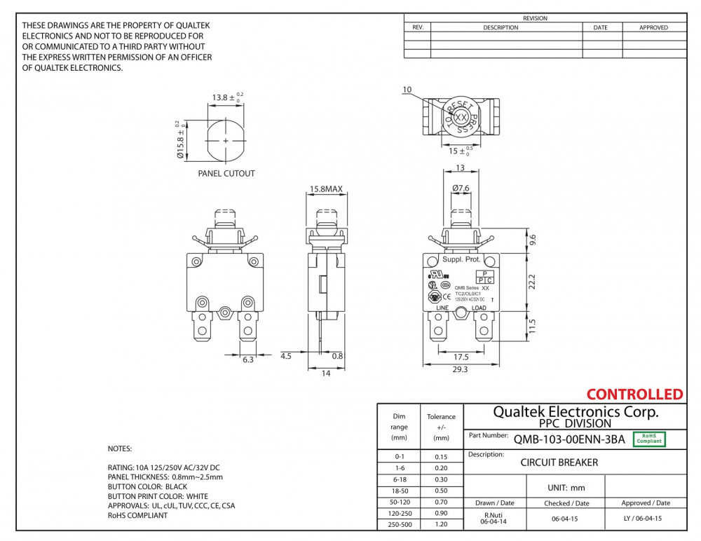 QMB-103-00ENN-3BA circuit breaker drawing preview