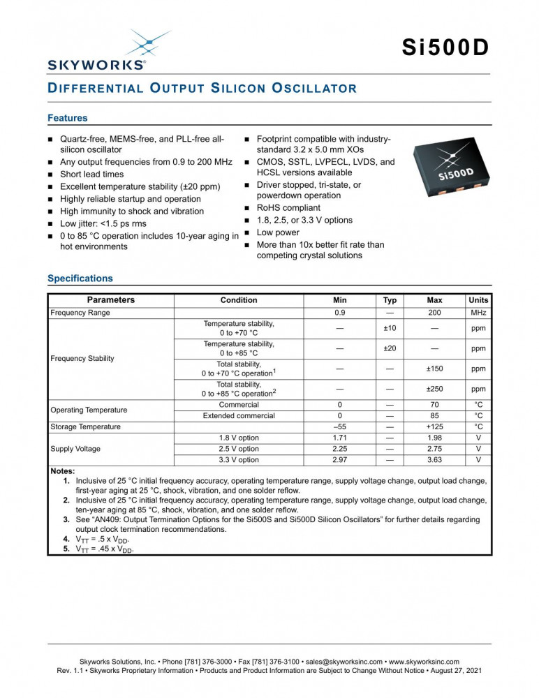 Si500D datasheet page 1