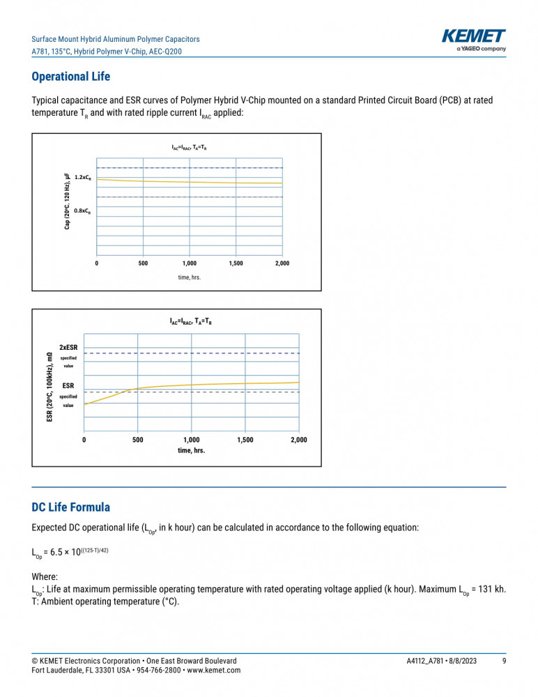 KEMET A781 datasheet page 9