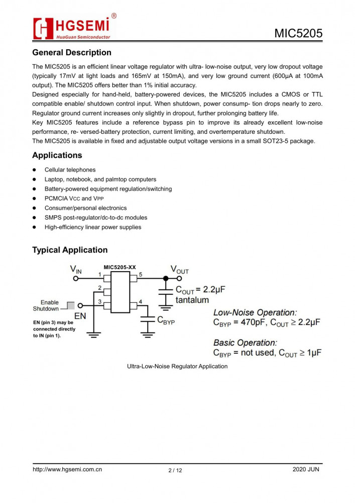 MIC5205 datasheet page 2