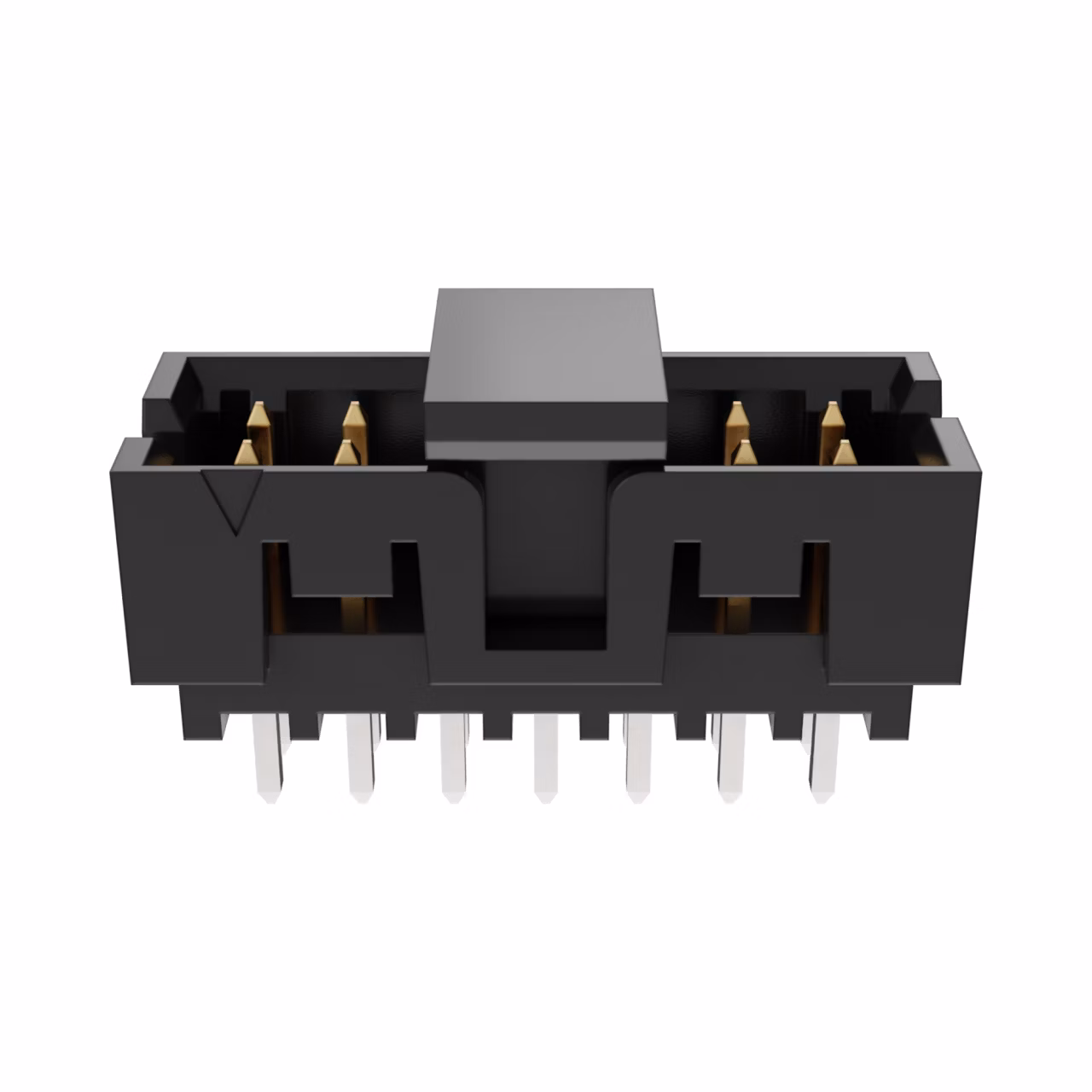 2.00mm Pitch, Milli-Grid PCB Header, Dual Row, Vertical, Through Hole, Shrouded, 14 Circuits, 0.76µm Gold (Au) Plating, 2.50mm Tail Length, Dual Side Slots, Dual Friction Locks, Center Polarization, with Cap, Tape and Reel for sale