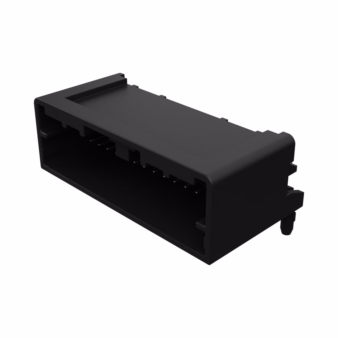 Mini50 Unsealed Right-Angle Header, UL 94 HB, Dual Row, 24 Circuit, Polarization Option A, 2.80mm Pin Length, Black, Tube for sale