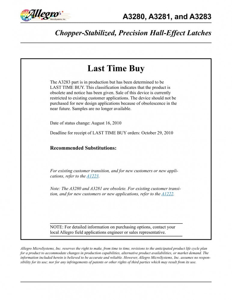 A3280 datasheet page 1