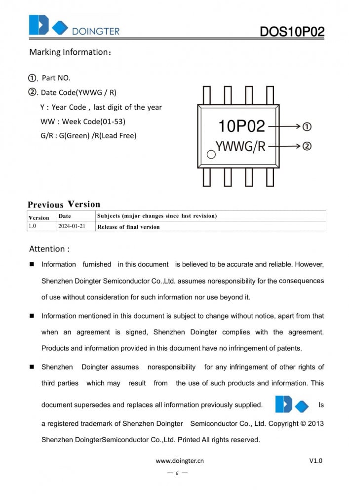 DOS10P02 datasheet page 7