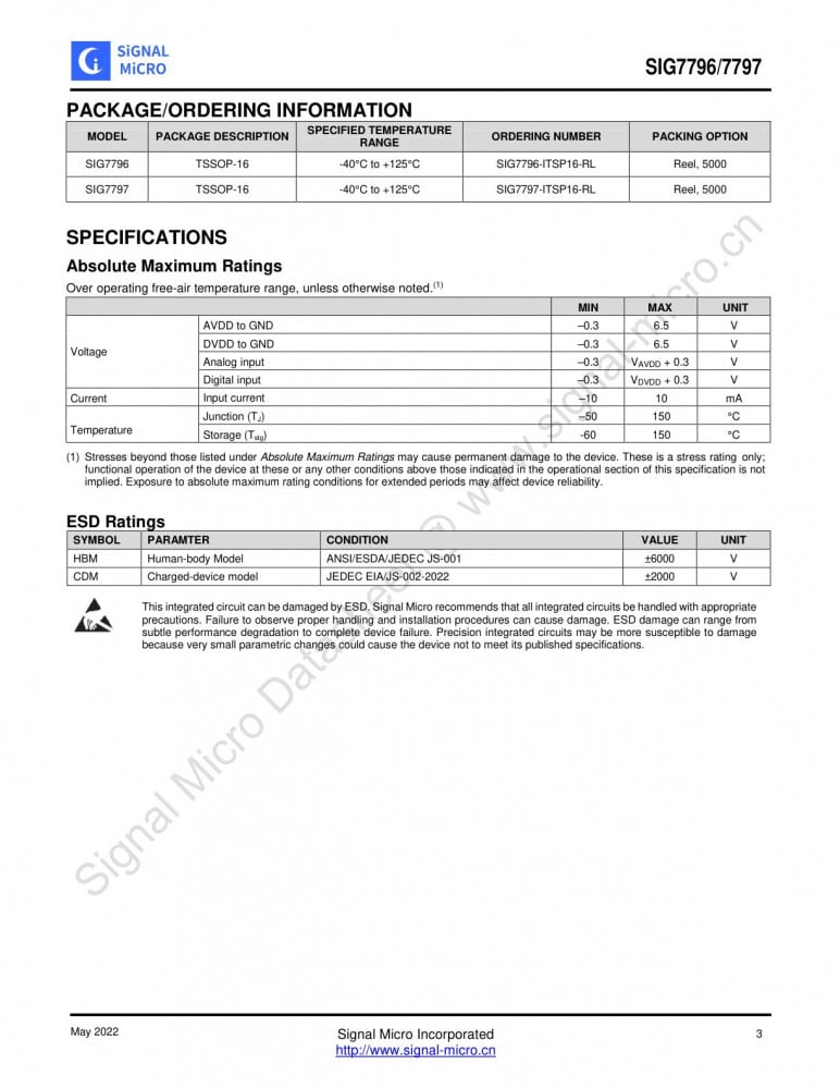 SIG7797 datasheet page 3