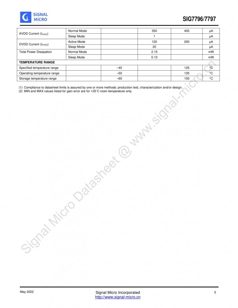 SIG7797 datasheet page 5