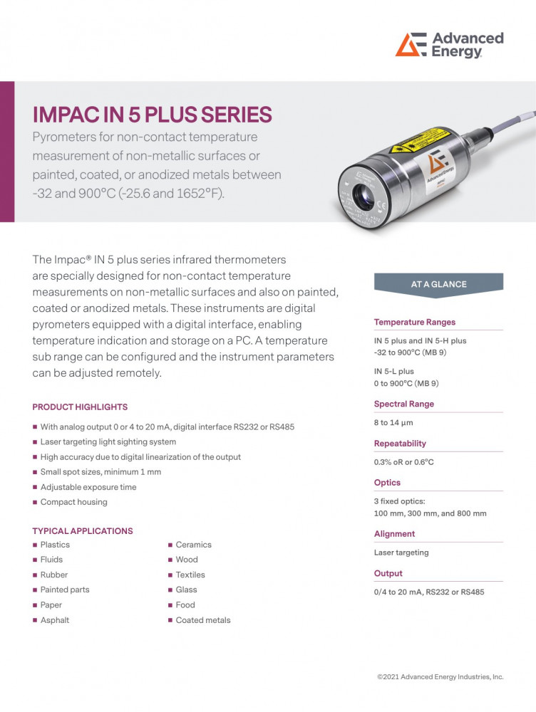 IMPAC IN 5 plus series document page 1